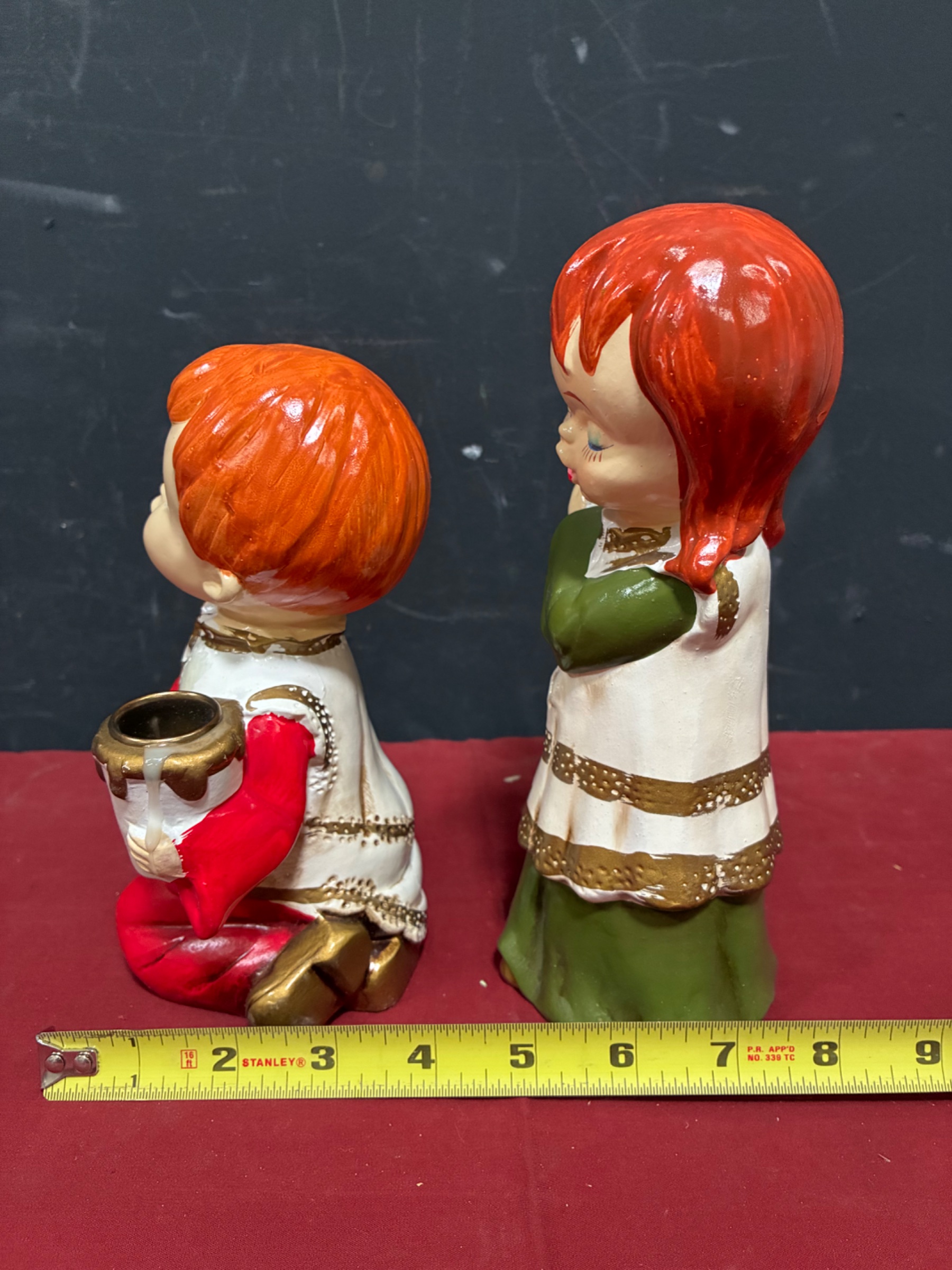 Vintage Mid-Century Style Choir Boy and Girl Candle Holder Figurines ...